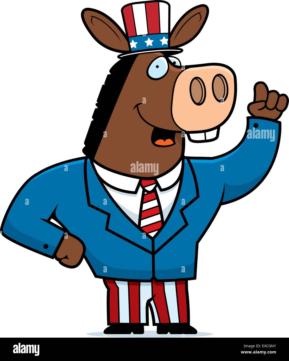 Cartoon Democrat Donkey Head