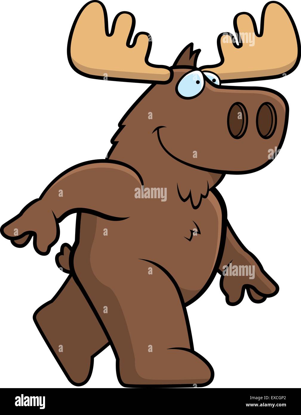 Cartoon smiling moose hi-res stock photography and images - Alamy