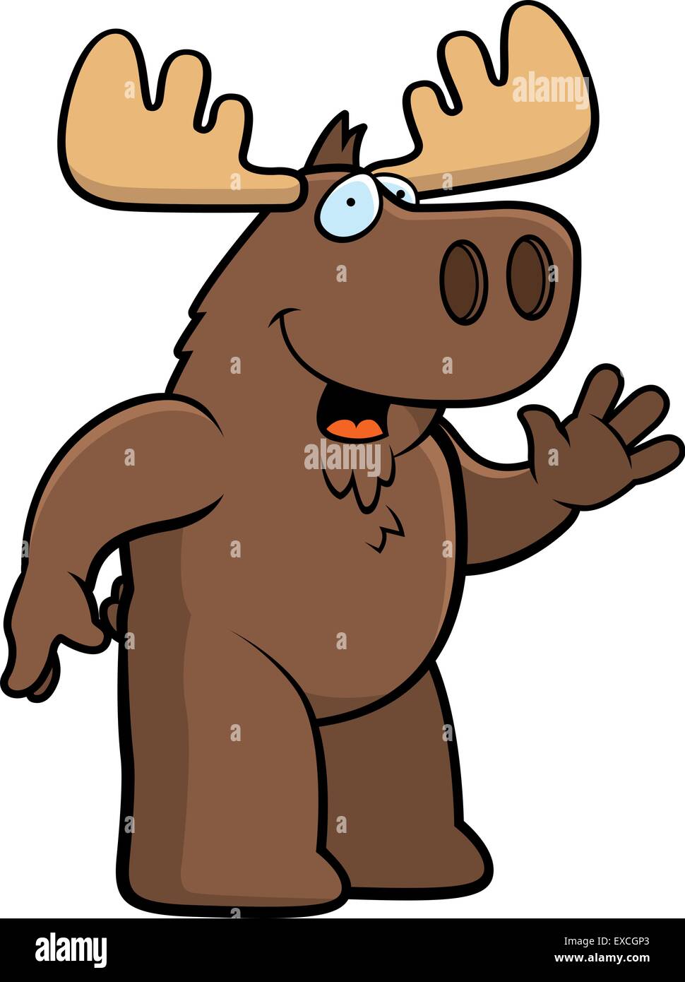 Cartoon smiling moose hi-res stock photography and images - Alamy