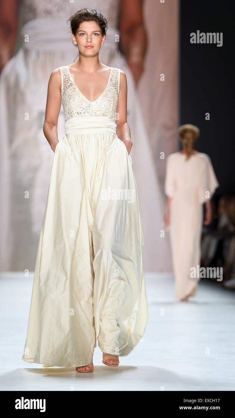 Berlin, Germany. 8th July, 2015. Model Vanessa Fuchs wears clothes by ...
