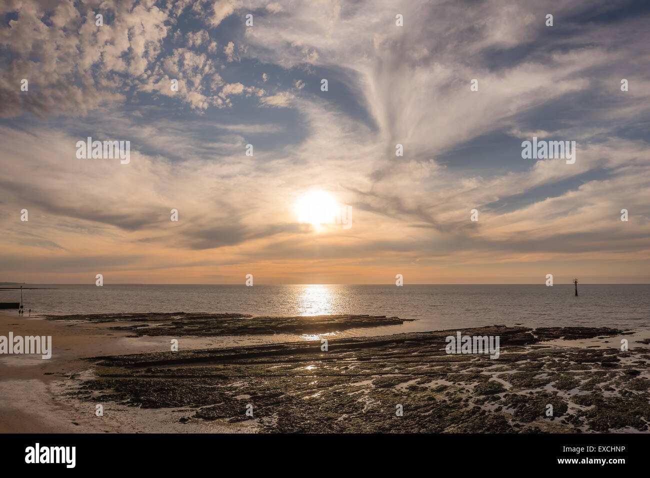 Sunset, Margate Beach, Kent, UK Stock Photo - Alamy