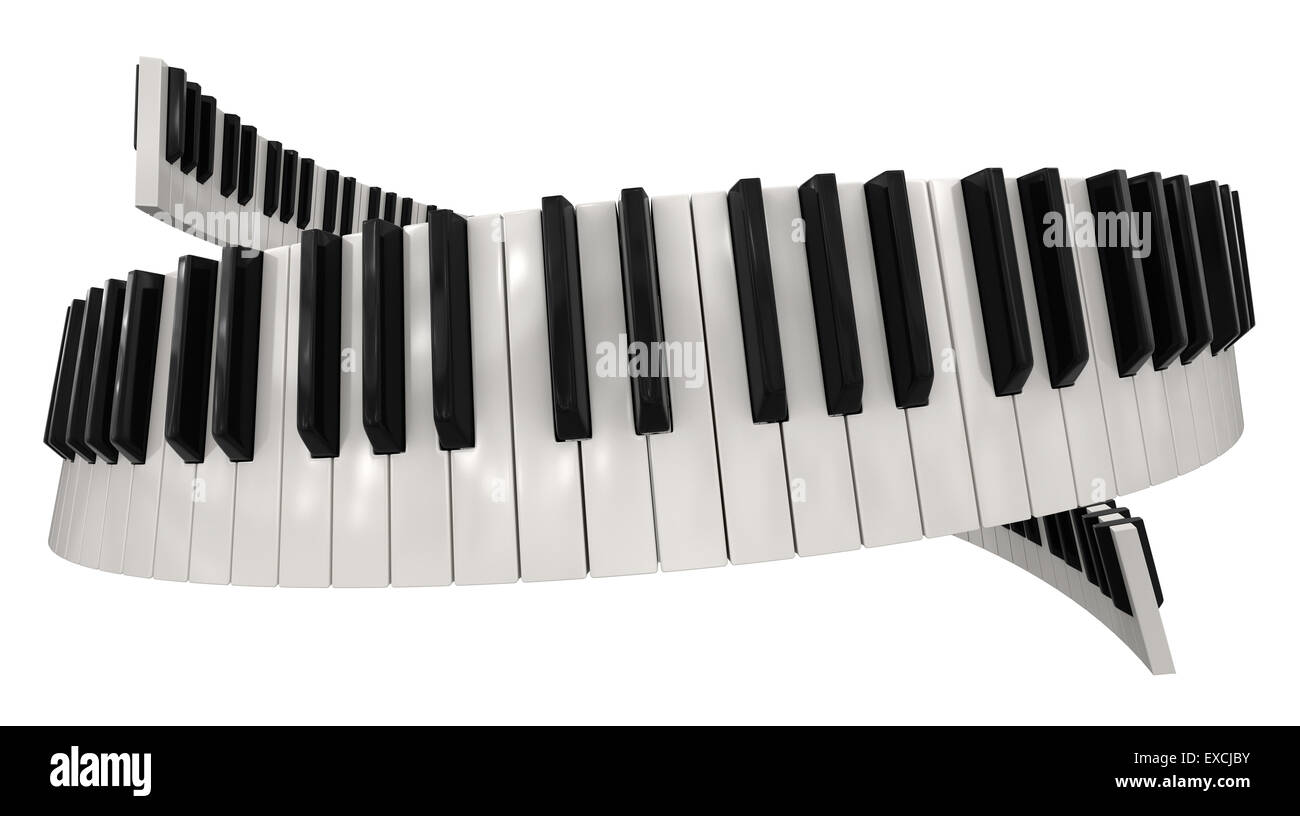 Piano keys (clipping path included Stock Photo - Alamy