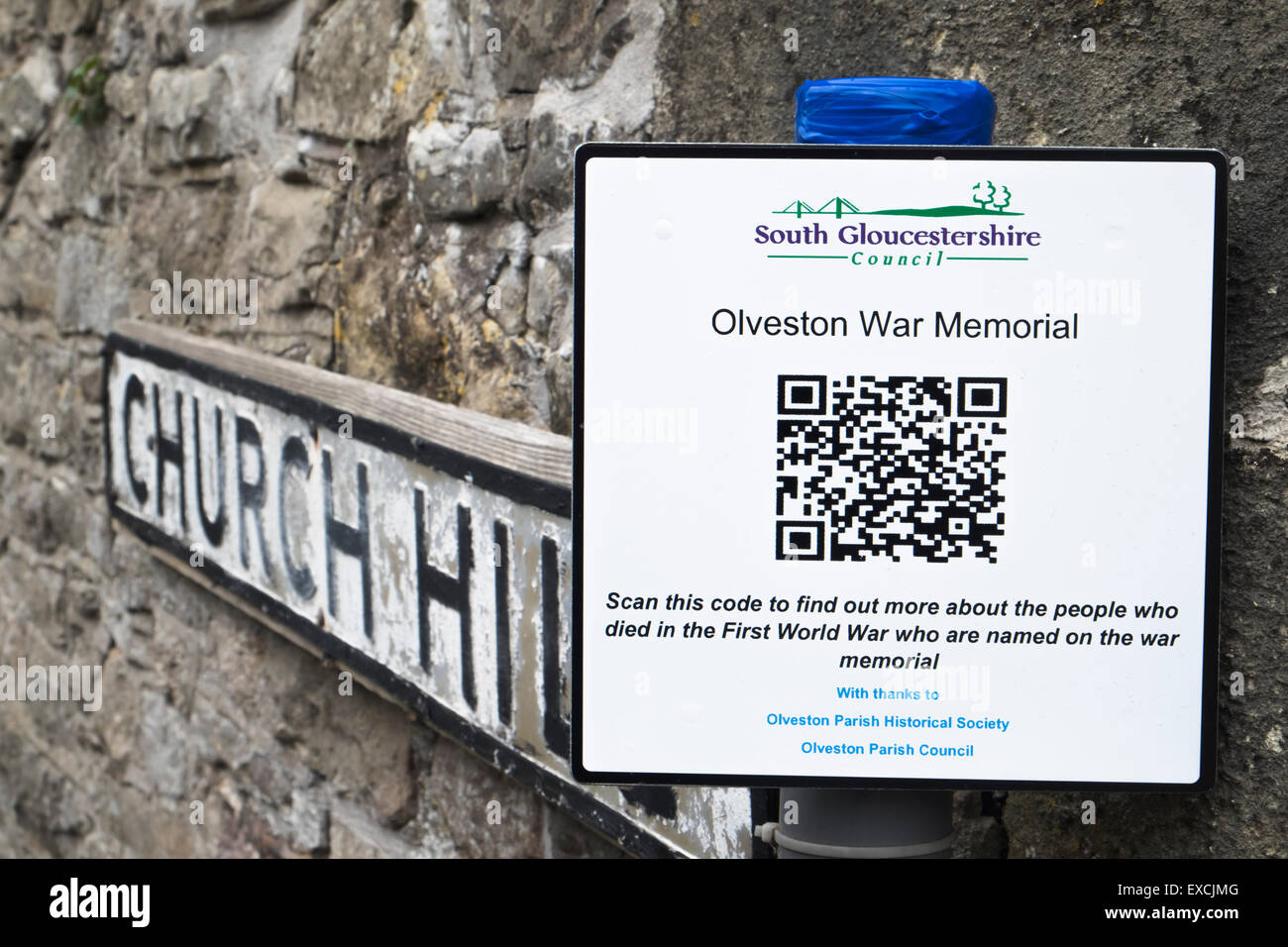 Olveston South Gloucestershire England UK The war memorial QR code ...