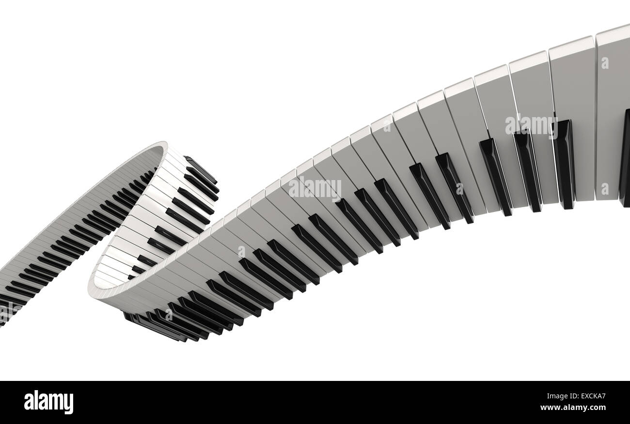 Piano keys (clipping path included Stock Photo - Alamy