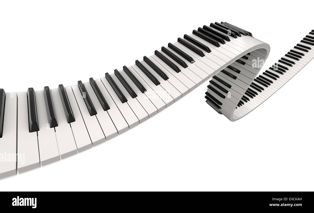 Piano keys (clipping path included Stock Photo - Alamy