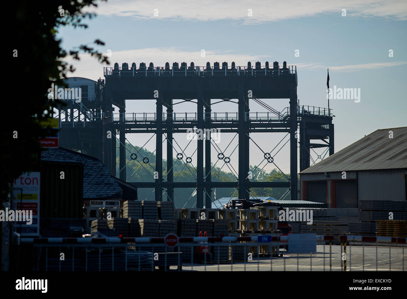 The Anderton Boat Lift is a two caisson lift lock near the village of ...