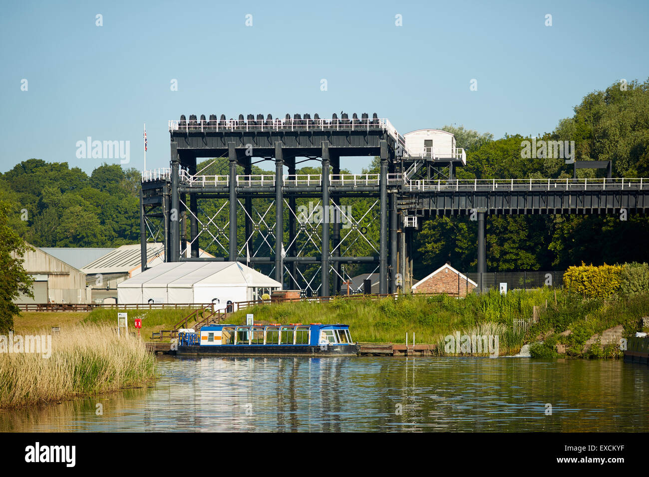 The Anderton Boat Lift is a two caisson lift lock near the village of ...