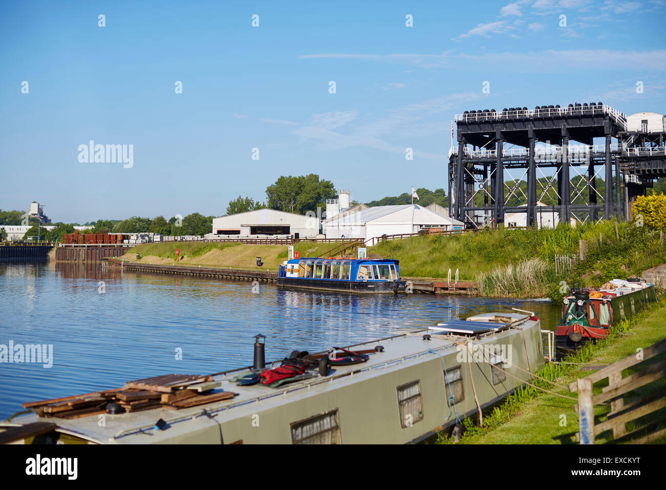 The Anderton Boat Lift is a two caisson lift lock near the village of ...