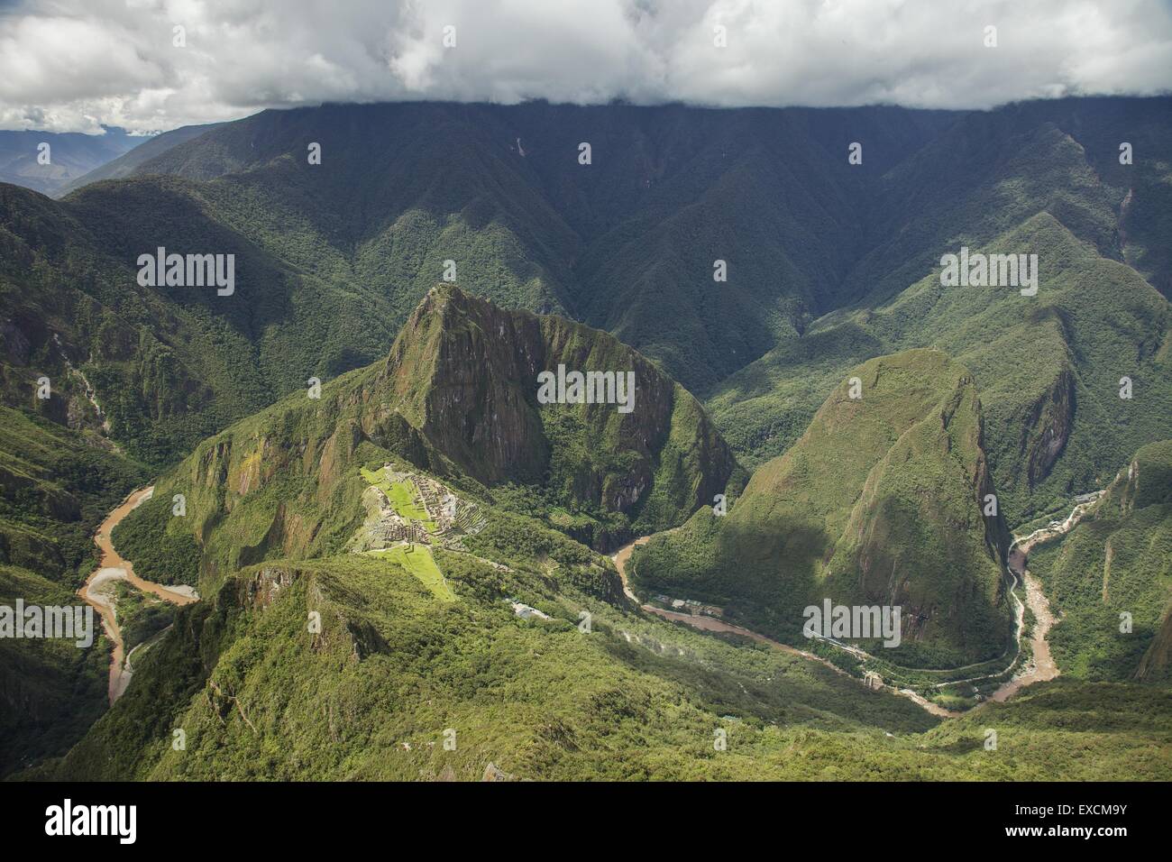 View of Machu Picchu, Peru from mountain Machu Picchu Stock Photo - Alamy