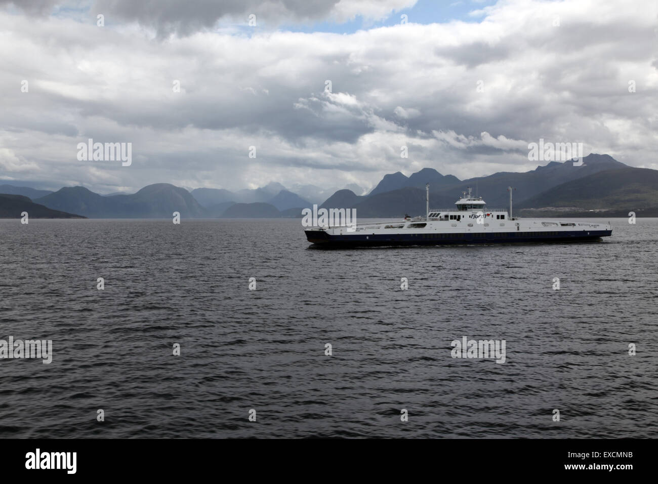 Ferry crossing the fjord in Norway Stock Photo - Alamy