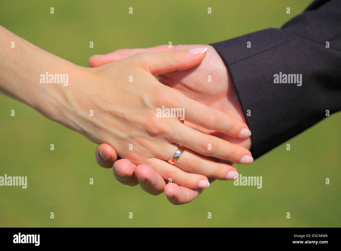 Wedding couple hands Stock Photo - Alamy