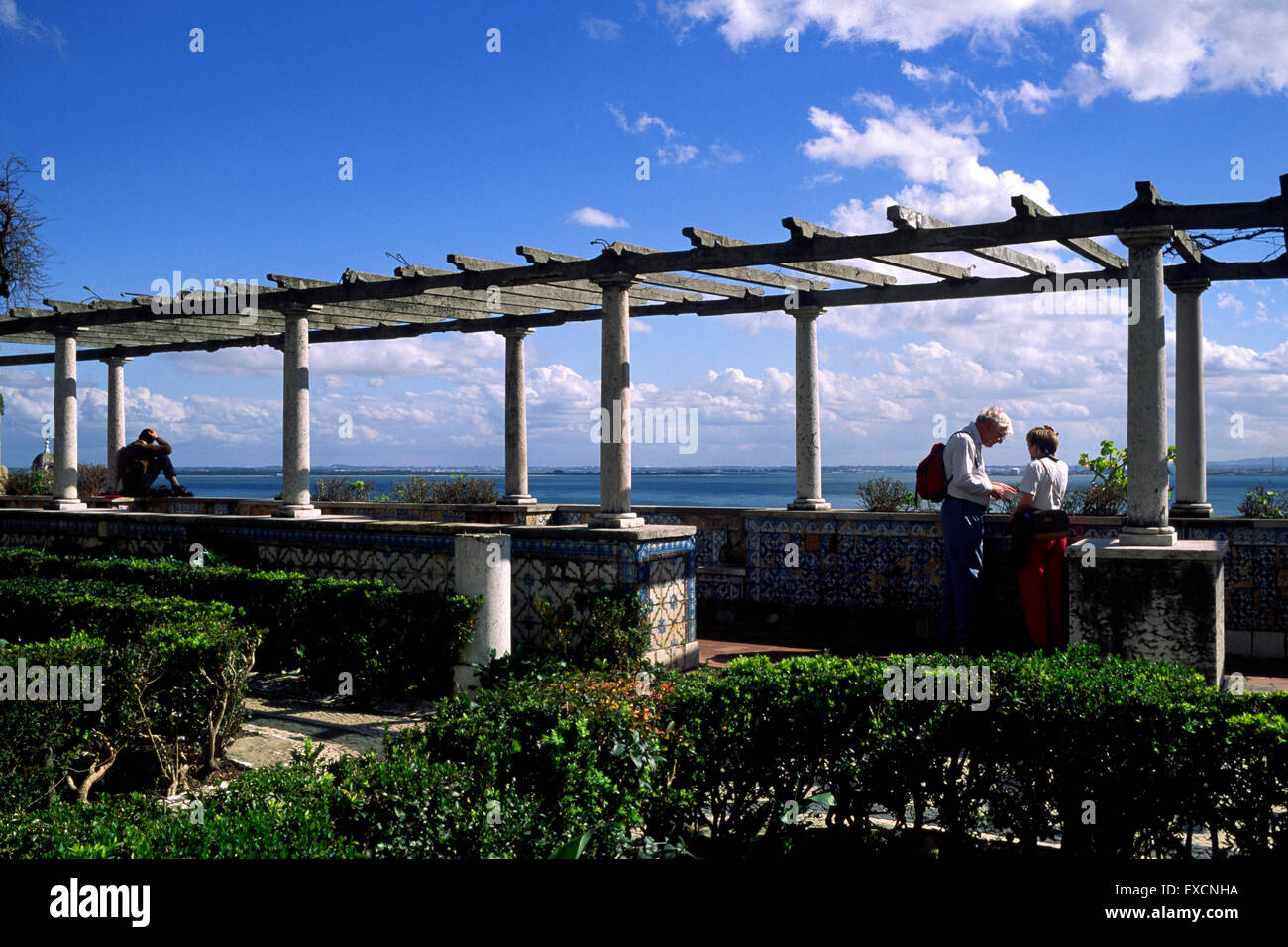 Portugal, Lisbon, Miradouro de Santa Luzia viewpoint Stock Photo - Alamy