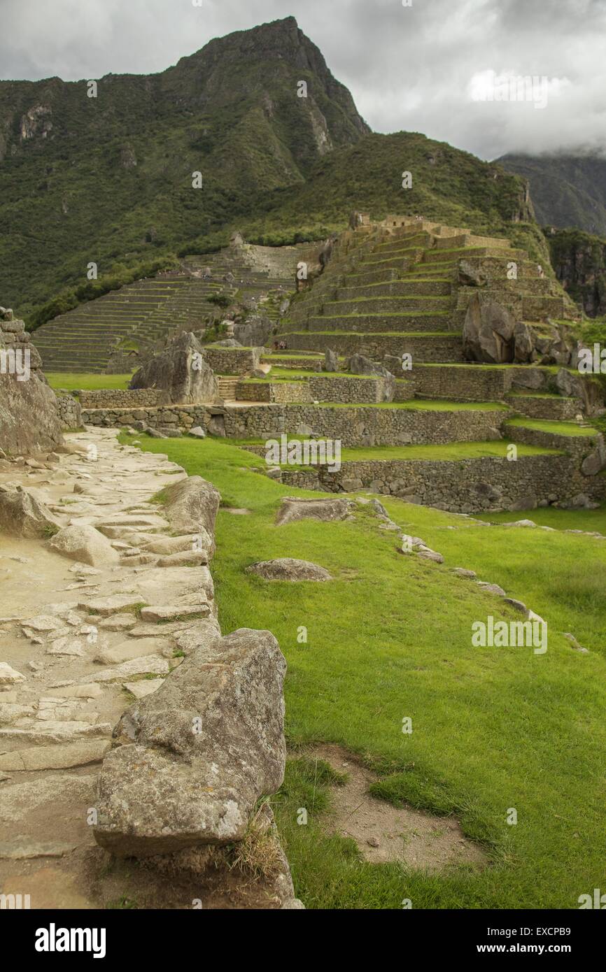 Ruins inside Machu Picchu, Peru Stock Photo - Alamy