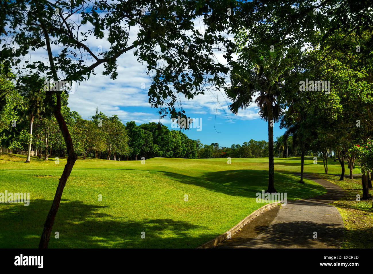 A beautiful golf greens south of the Philippines Stock Photo - Alamy