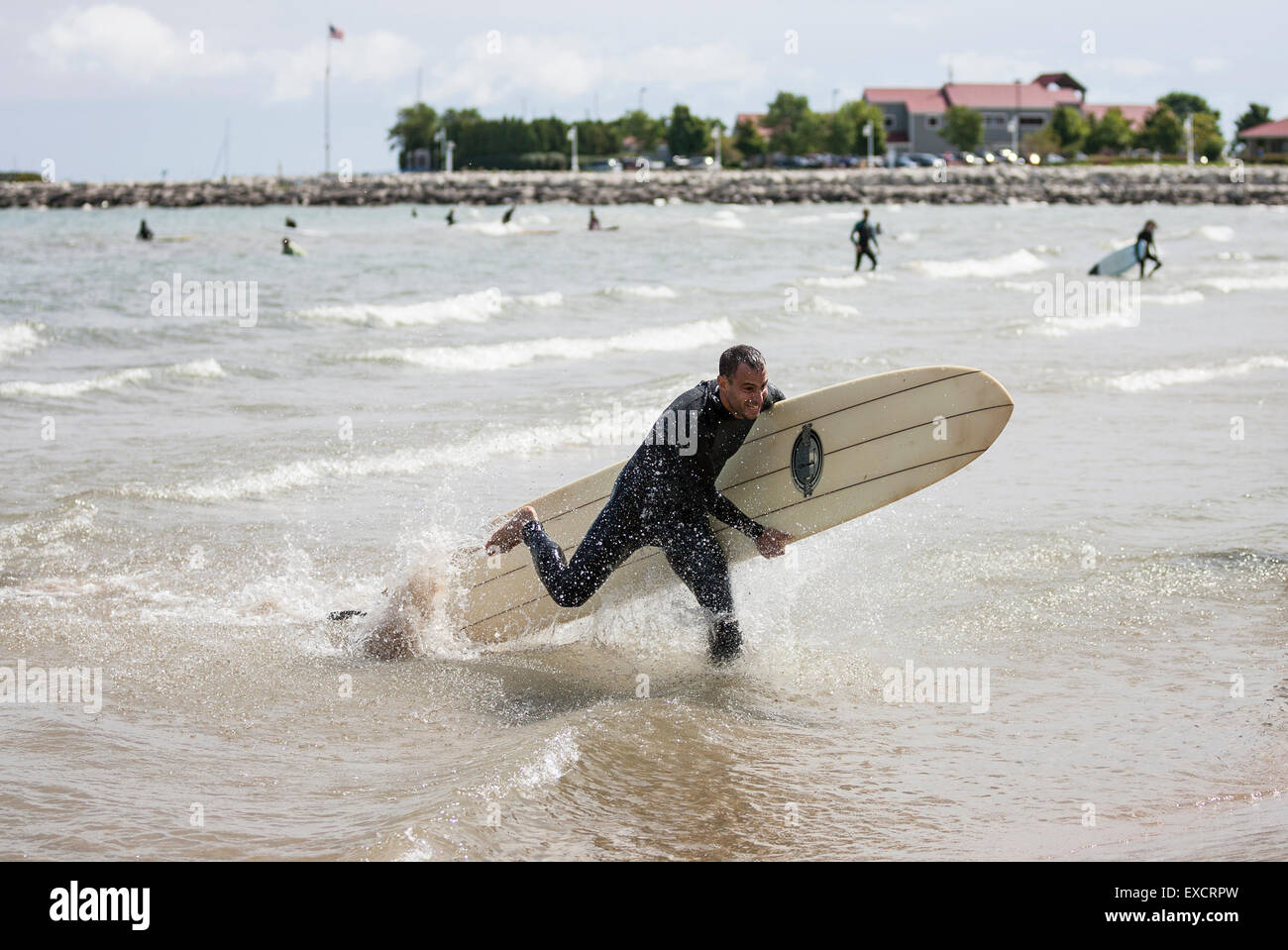 Surfing in sheboygan wisconsin hi-res stock photography and images - Alamy