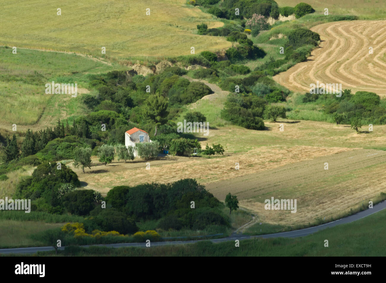 a small house in rural area near the town of Pomarico (Basilicata ...