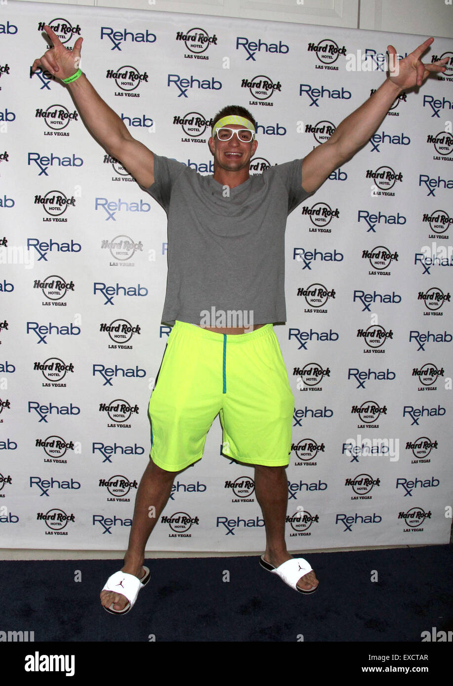 Rob Gronkowski at Rehab Pool inside Hard Rock Hotel & Casino in Las ...