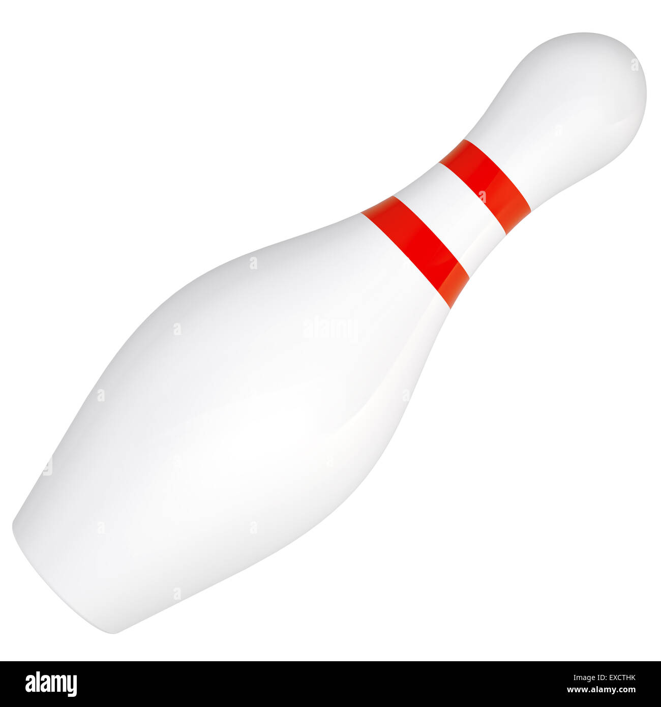 Bowling pin on white Stock Photo - Alamy