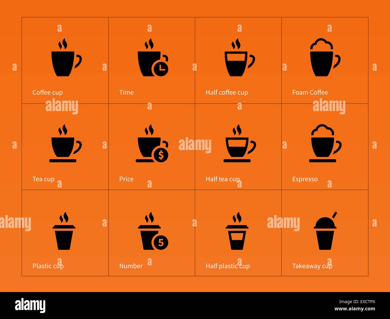 Black empty coffee cup Stock Vector Images - Alamy