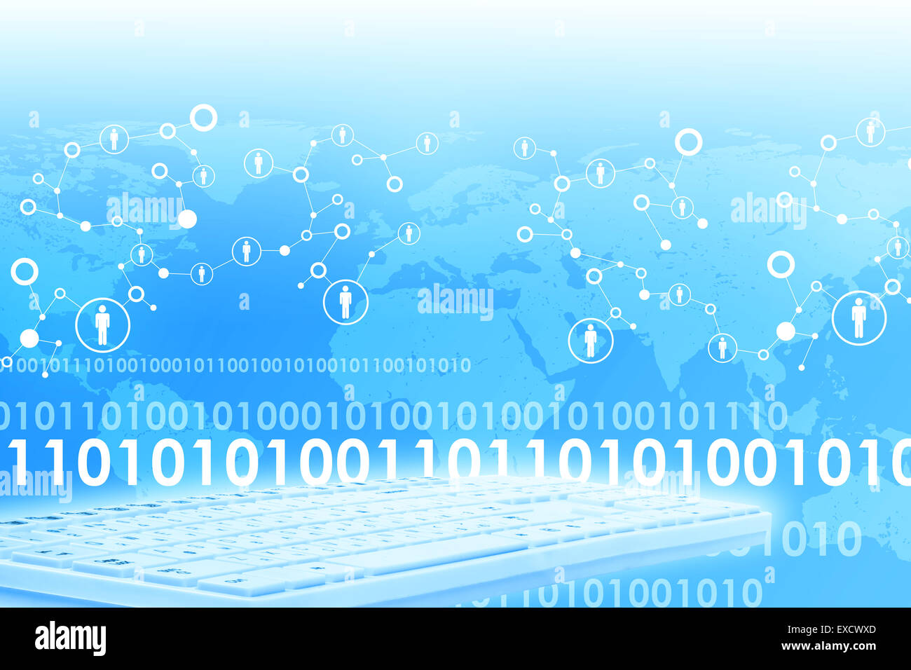 Keyboard on abstract background Stock Photo - Alamy