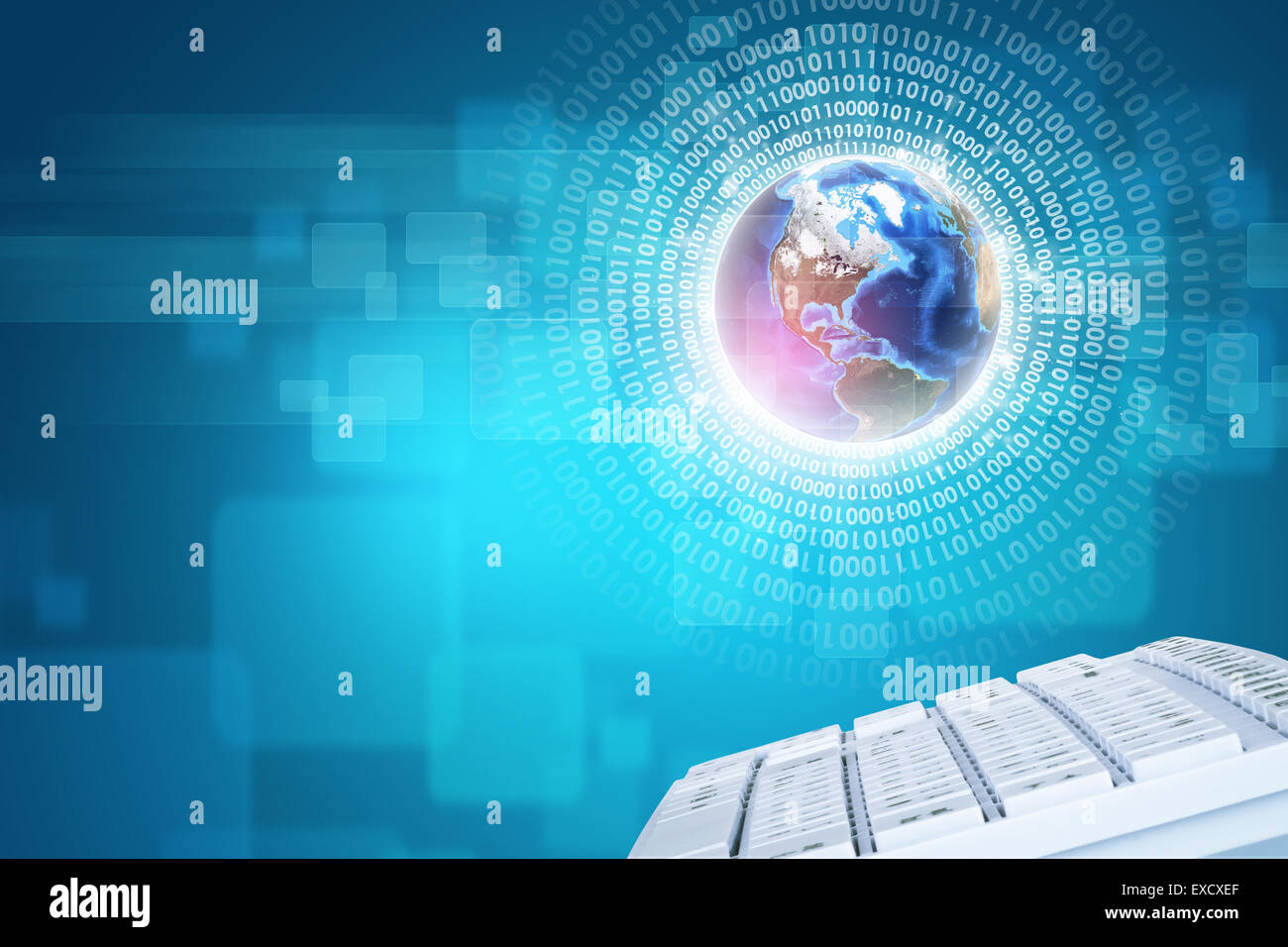 Keyboard with Earth and numbers Stock Photo - Alamy