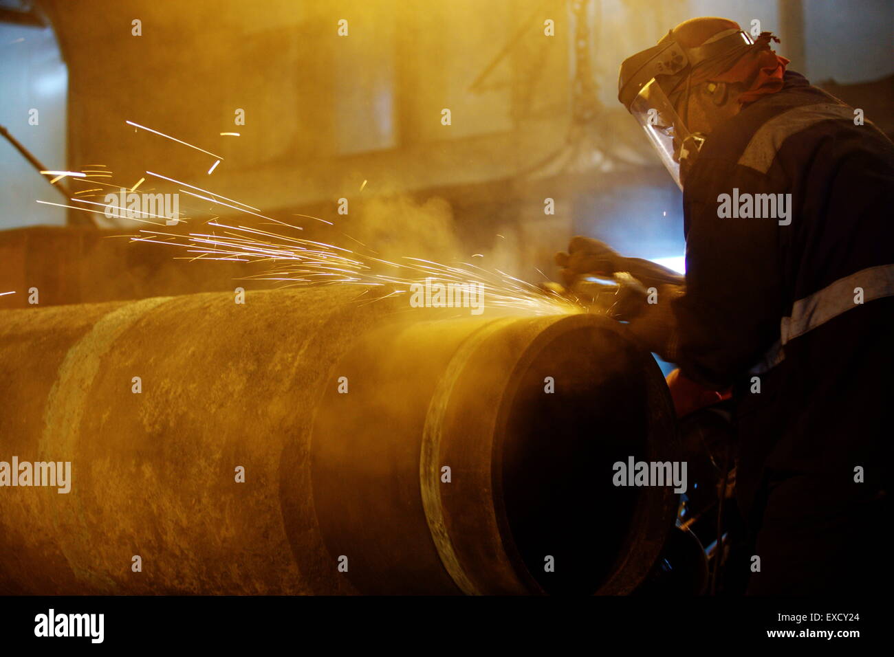 Welding of the pipeline Stock Photo - Alamy