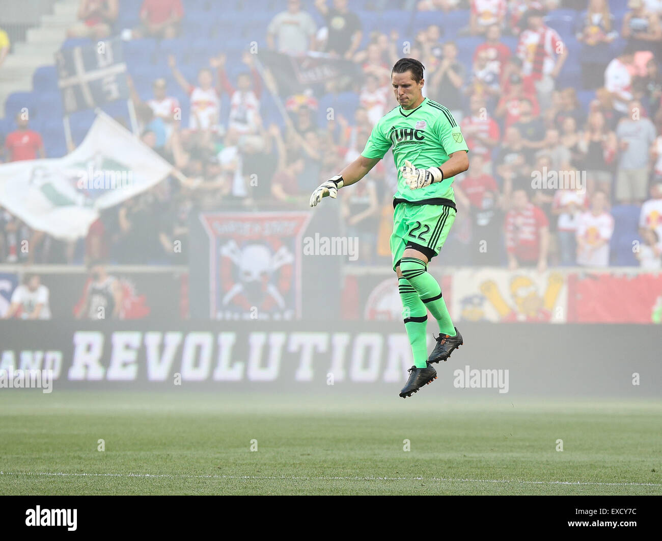 Harrison, NJ, USA. 11th July, 2015. New England Revolution goalkeeper ...