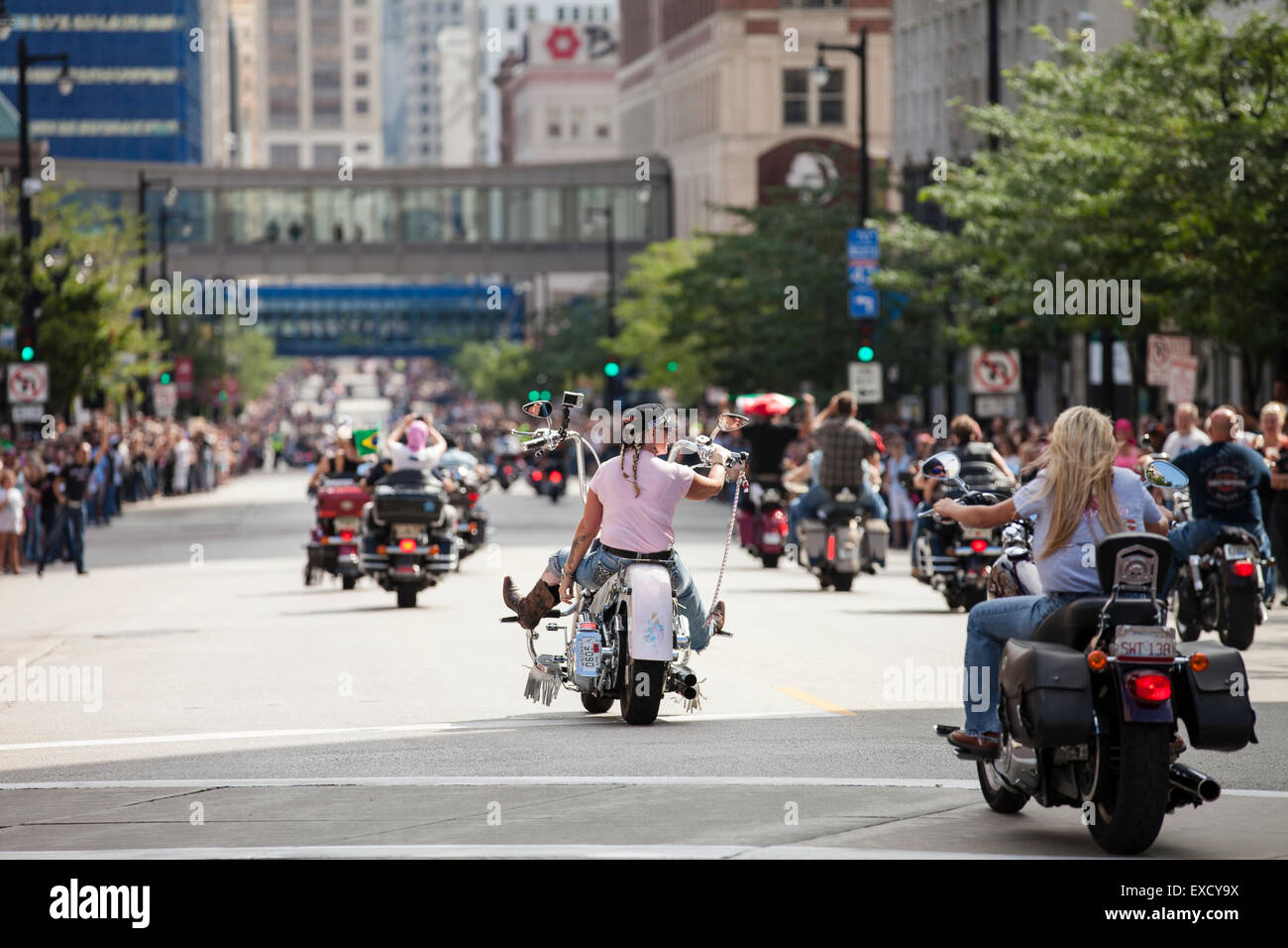 Harley Davidson motorcycles during a Harley rally Stock Photo - Alamy