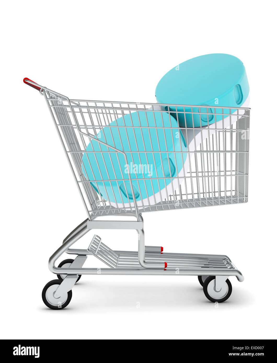 Container for contact lenses in shopping cart Stock Photo - Alamy