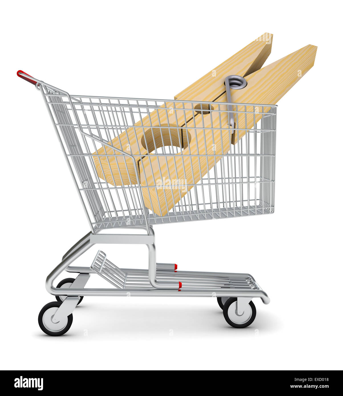 Clothes peg in shopping cart Stock Photo - Alamy