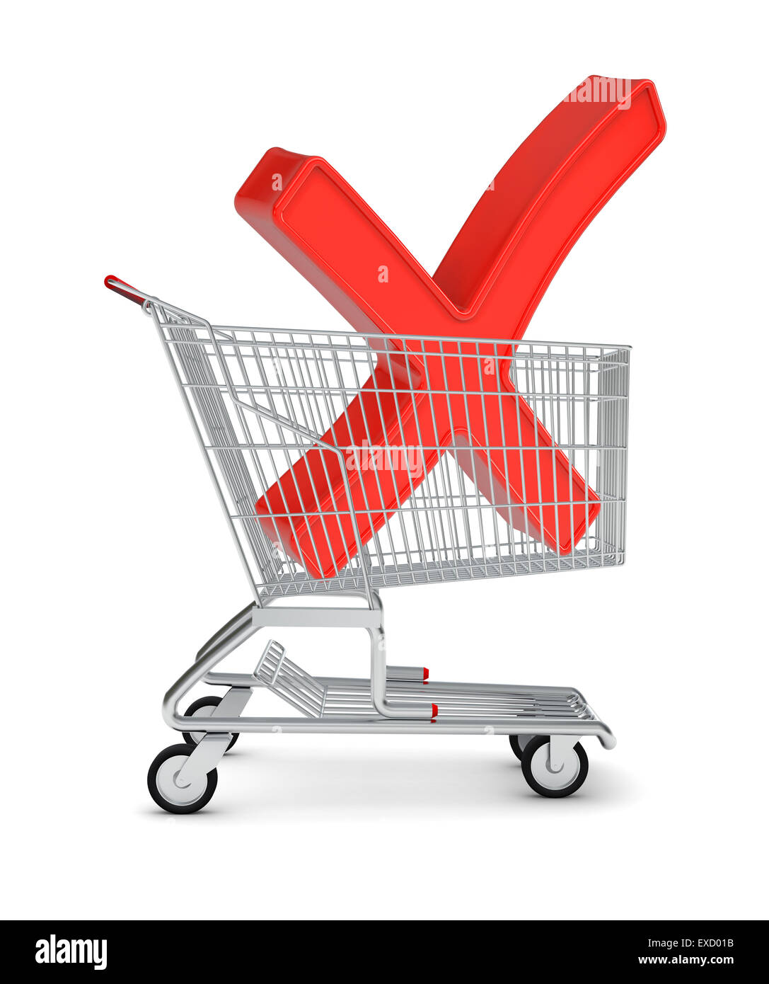 Letter X sign in shopping cart Stock Photo - Alamy