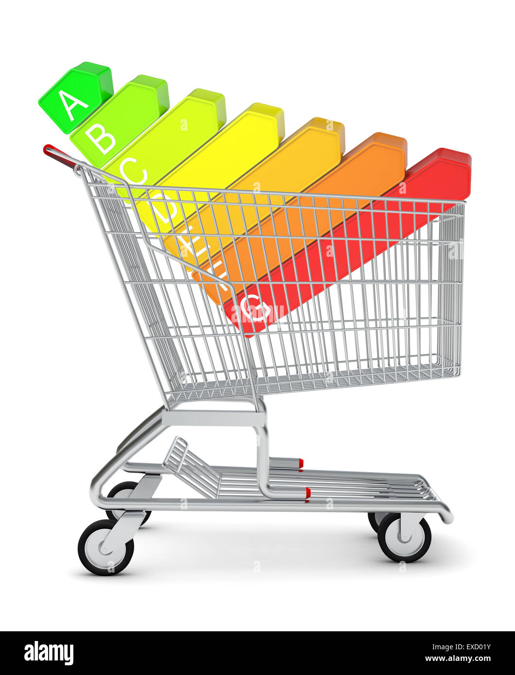 Alphabet on decks in shopping cart Stock Photo - Alamy