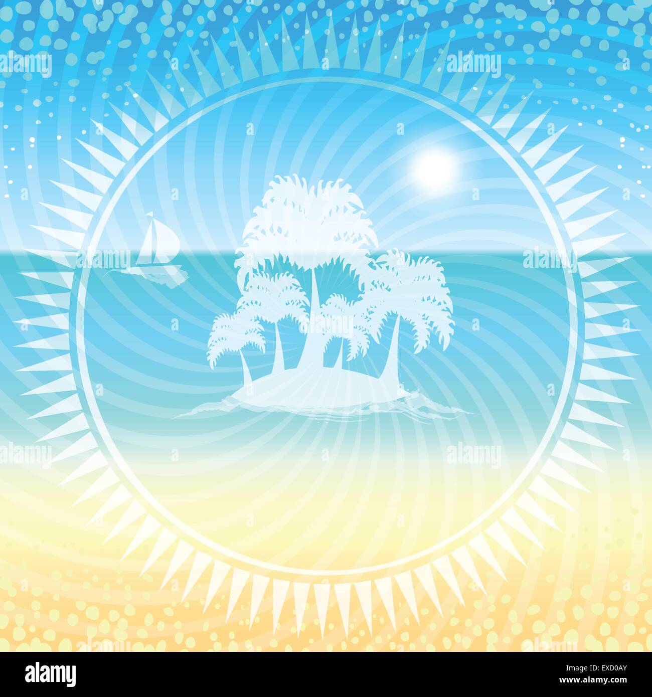 Small boat on beach summer Stock Vector Images - Alamy