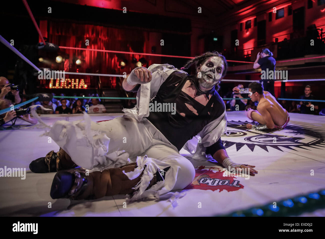 London, UK. 11th July, 2015. lucha libre Mexican free fighting at York ...