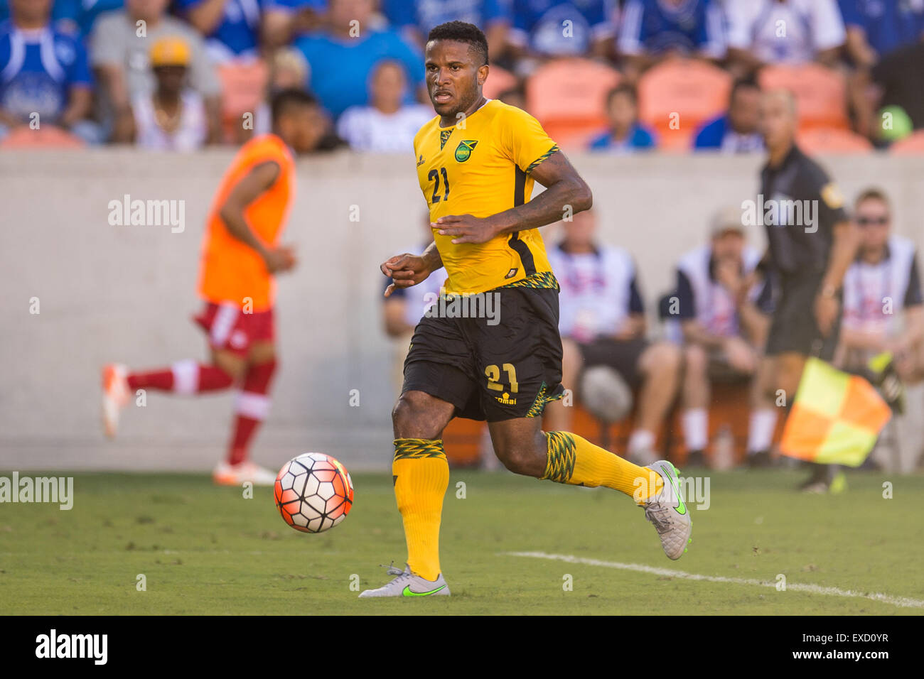 Houston, Texas, USA. 11th July, 2015. Jamaica defender Jermaine Taylor ...