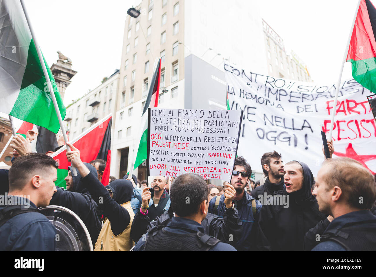 MILAN, ITALY - APRIL 25: celebration of liberation held in Milan on ...