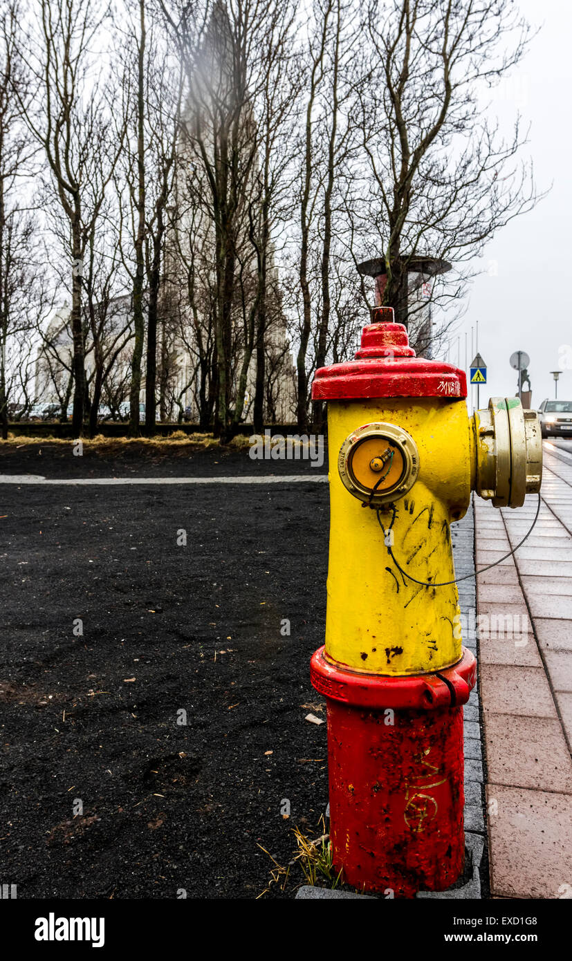 Fire hydrant pavement yellow hi-res stock photography and images - Alamy