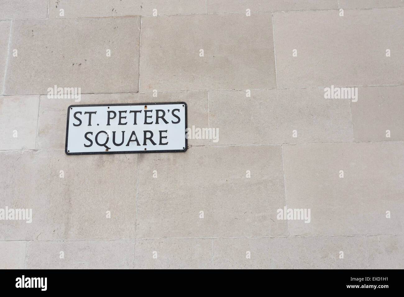 St peters square manchester street sign hi-res stock photography and ...