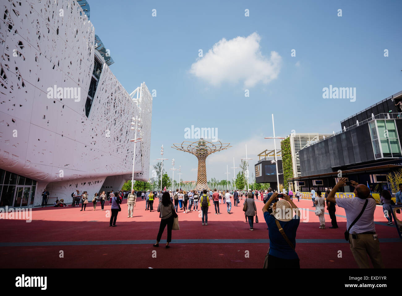 MILAN, ITALY - MAY 27: People visit Expo, universal exposition on the ...