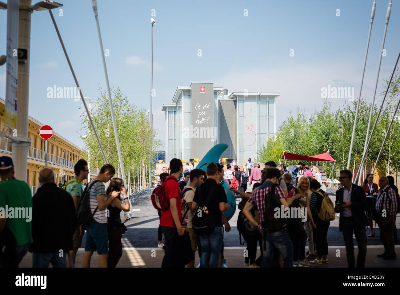 MILAN, ITALY - MAY 27: People visit Expo, universal exposition on the ...