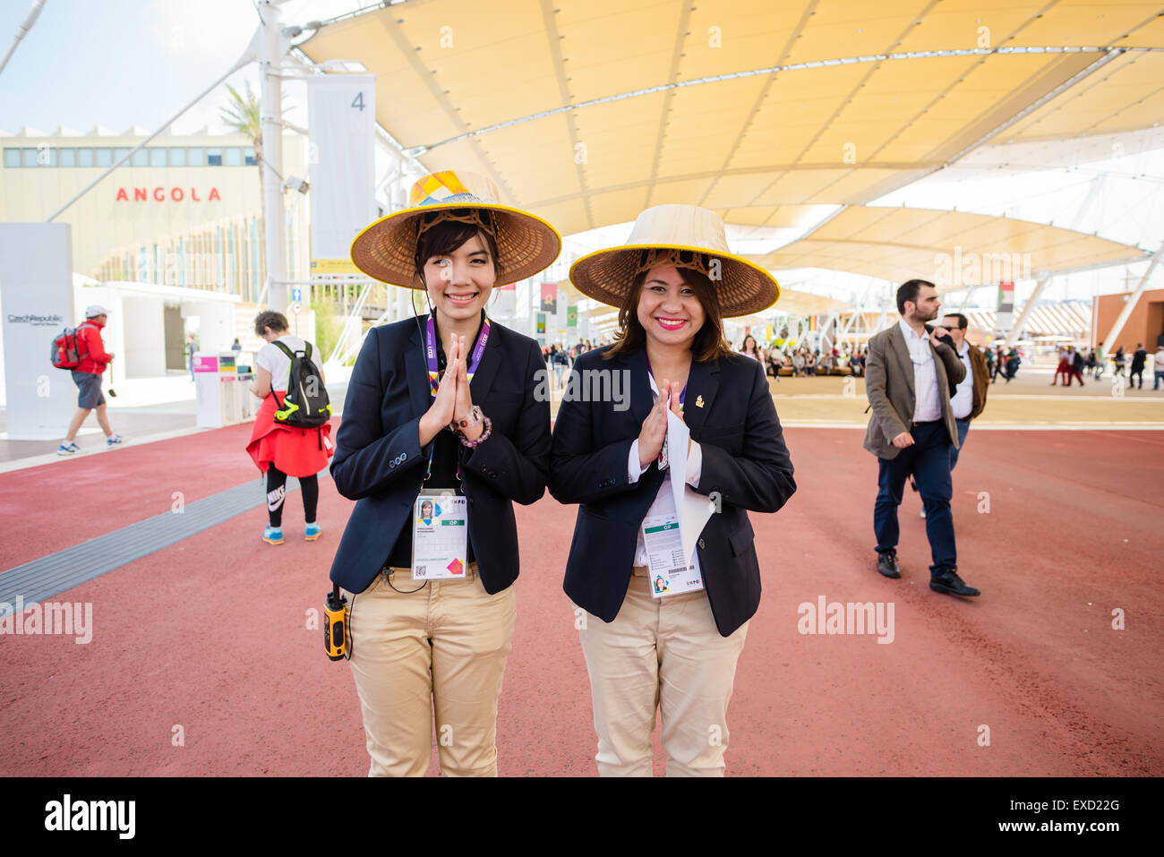 MILAN, ITALY - MAY 27: People visit Expo, universal exposition on the ...