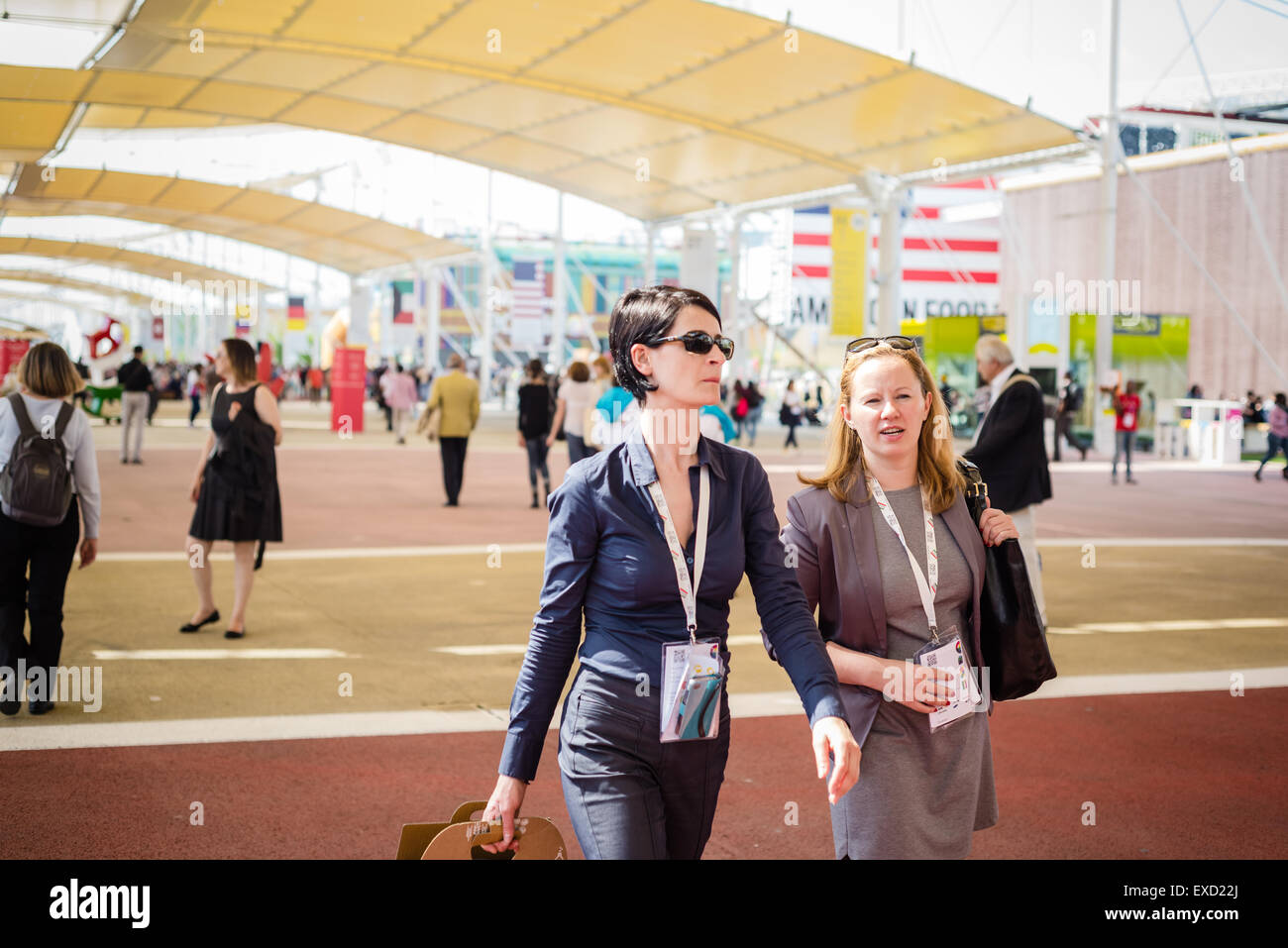 MILAN, ITALY - MAY 27: People visit Expo, universal exposition on the ...
