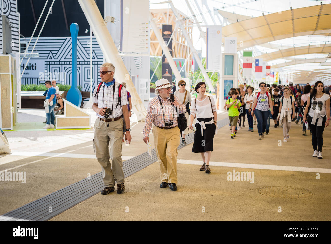MILAN, ITALY - MAY 27: People visit Expo, universal exposition on the ...