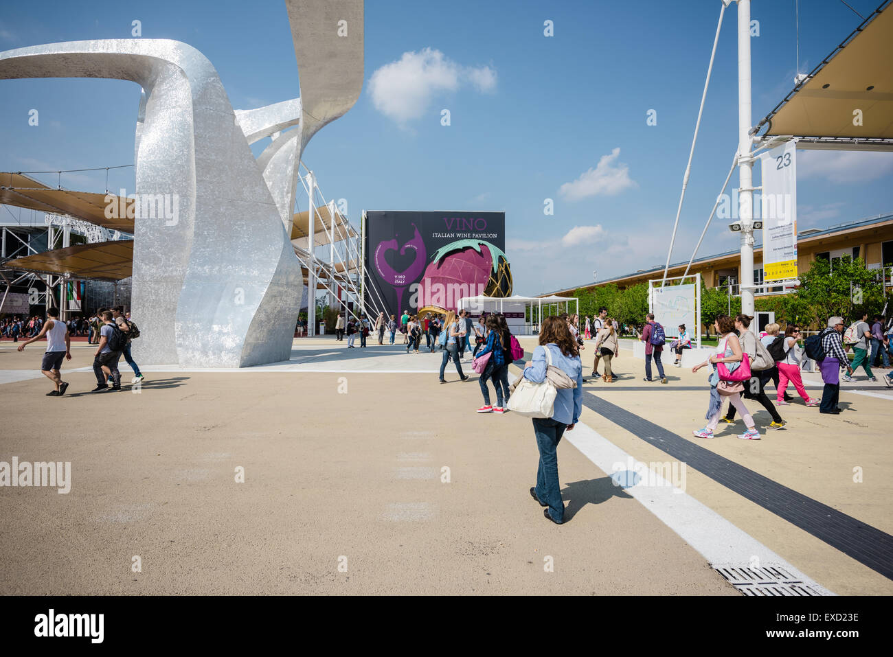 MILAN, ITALY - MAY 27: People visit Expo, universal exposition on the ...