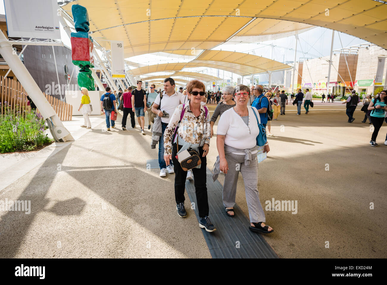 MILAN, ITALY - MAY 27: People visit Expo, universal exposition on the ...