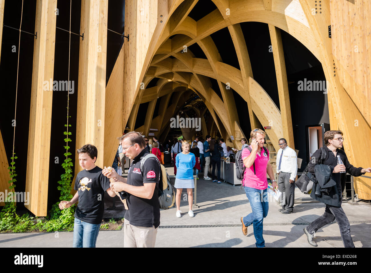 MILAN, ITALY - MAY 27: People visit Expo, universal exposition on the ...