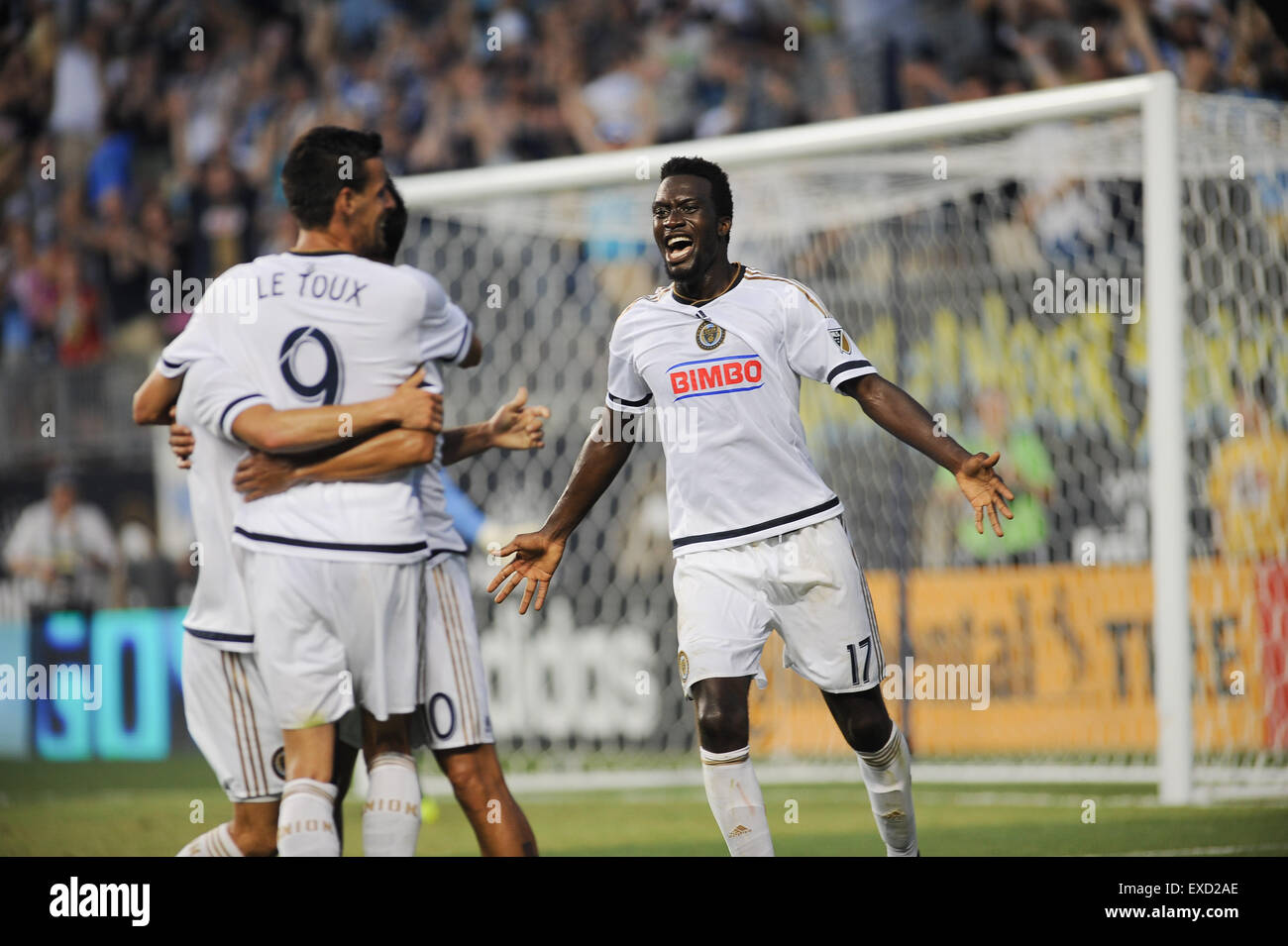 Chester, Pennsylvania, USA. 11th July, 2015. C J SAPONG (17) of the ...