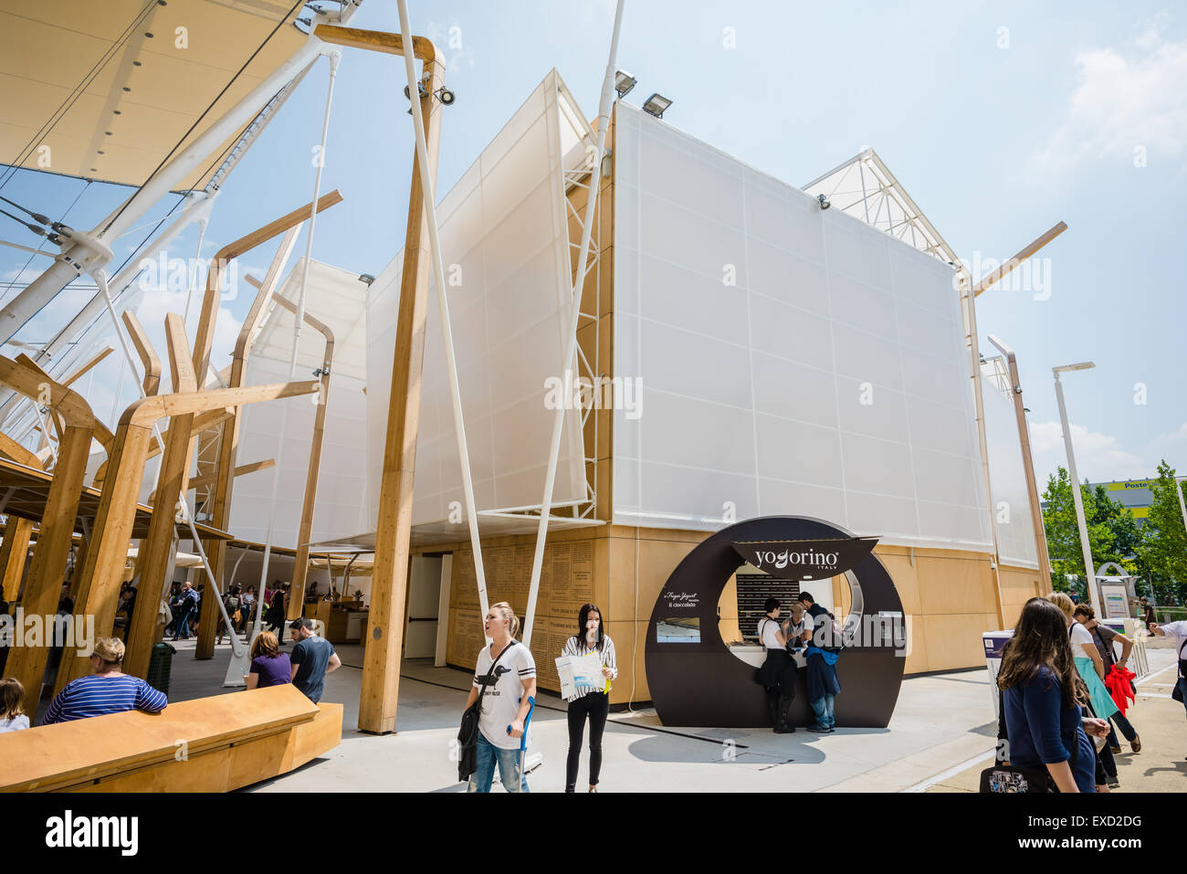 MILAN, ITALY - MAY 27: People visit Expo, universal exposition on the ...