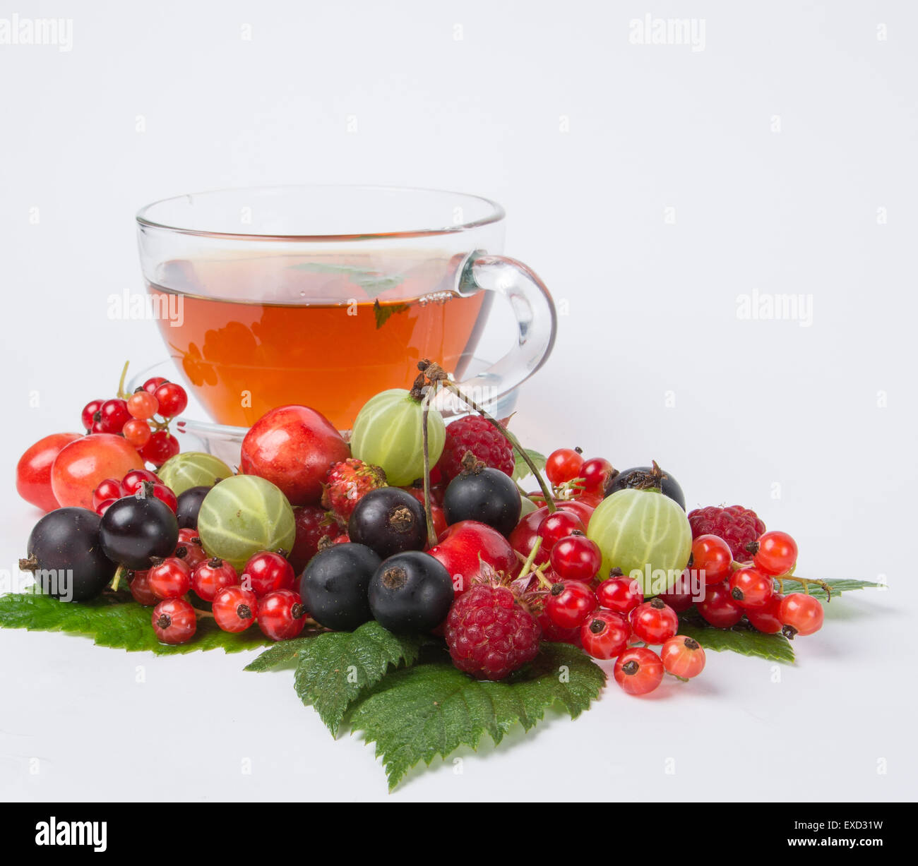 tea with berry Stock Photo - Alamy