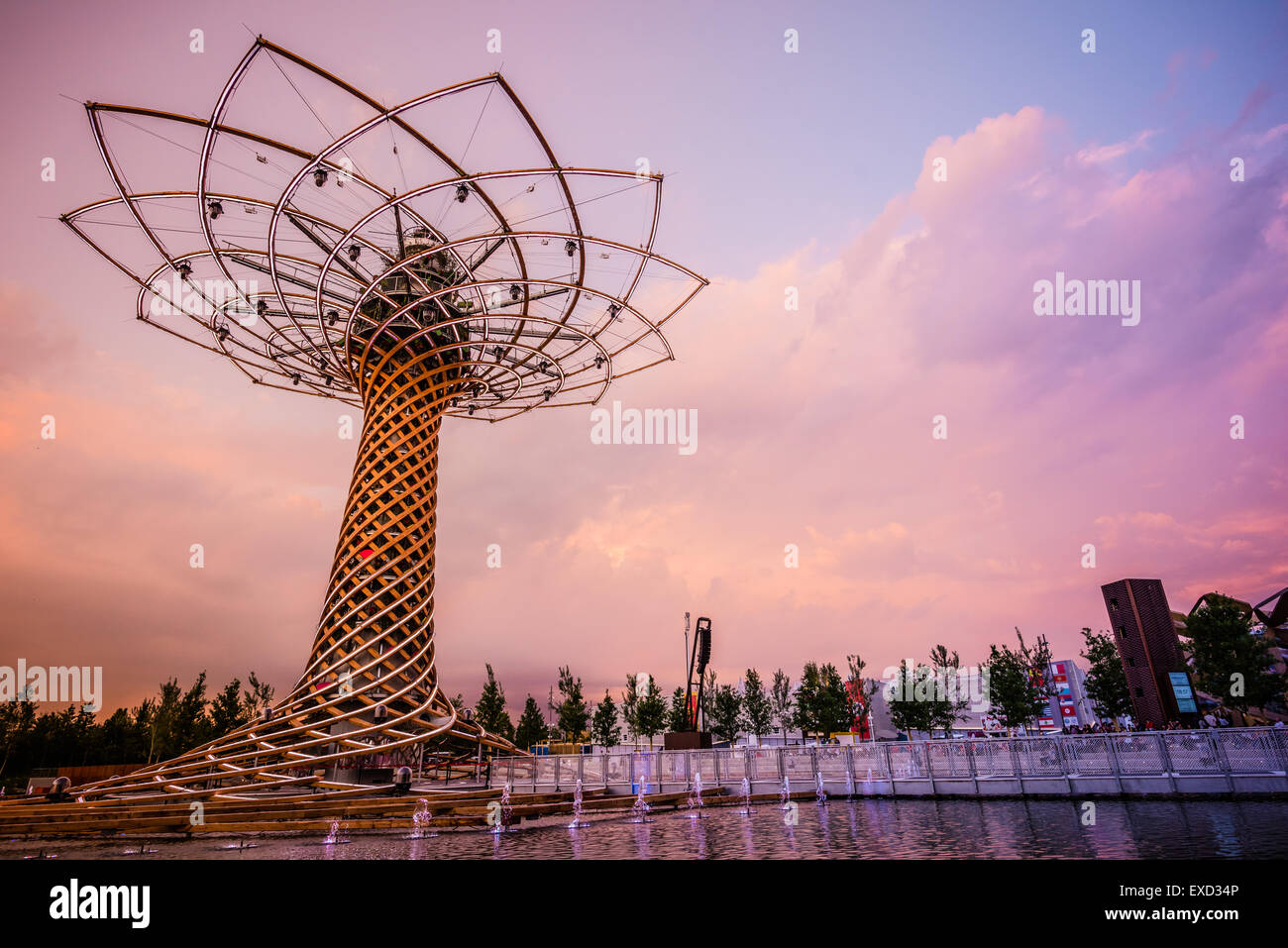 MILAN, ITALY - MAY 27: tree of life at Expo, universal exposition on ...